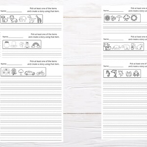 Story Starter Activity Sheets, Creative Writing Activity, Second Grade ...