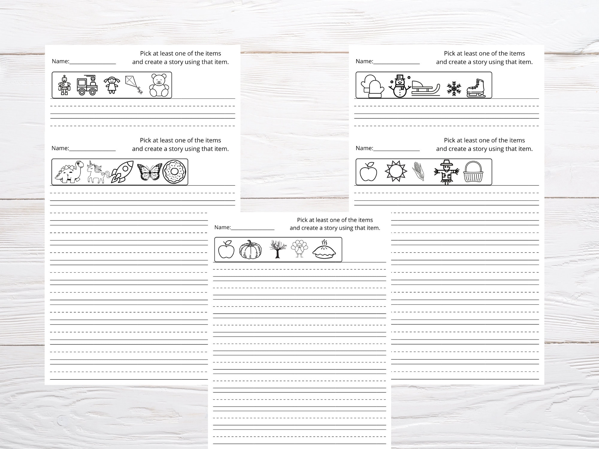 Story Starter Activity Sheets, Creative Writing Activity, Second Grade ...