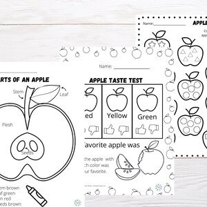 Apple Unit Pre-k, Apple Work Sheet, Math, Science Preschool ...