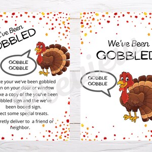 You&#039;ve Been Gobbled, Fun Thanksgiving Giving Game, Thanksgiving Fun - Etsy