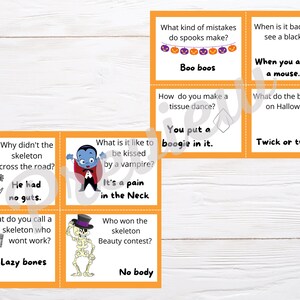 Halloween Lunch Box Jokes, Printable Lunch Box Notes - Etsy