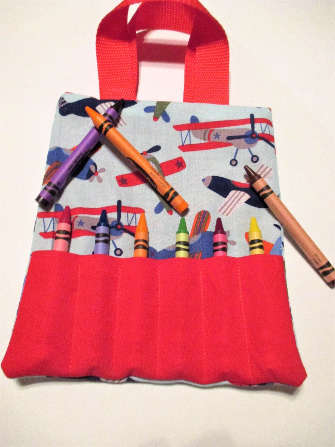 Airplane Mini Crayon Bag, Party Favor Bags, Goody Bags, Travel Bags - Etsy