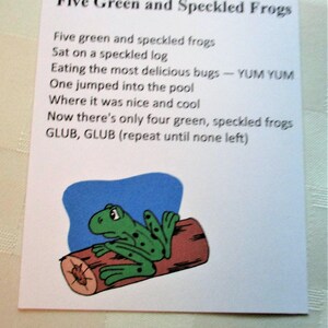 Five Green and Speckled Frogs Hand Puppet, Teacher Gift - Etsy