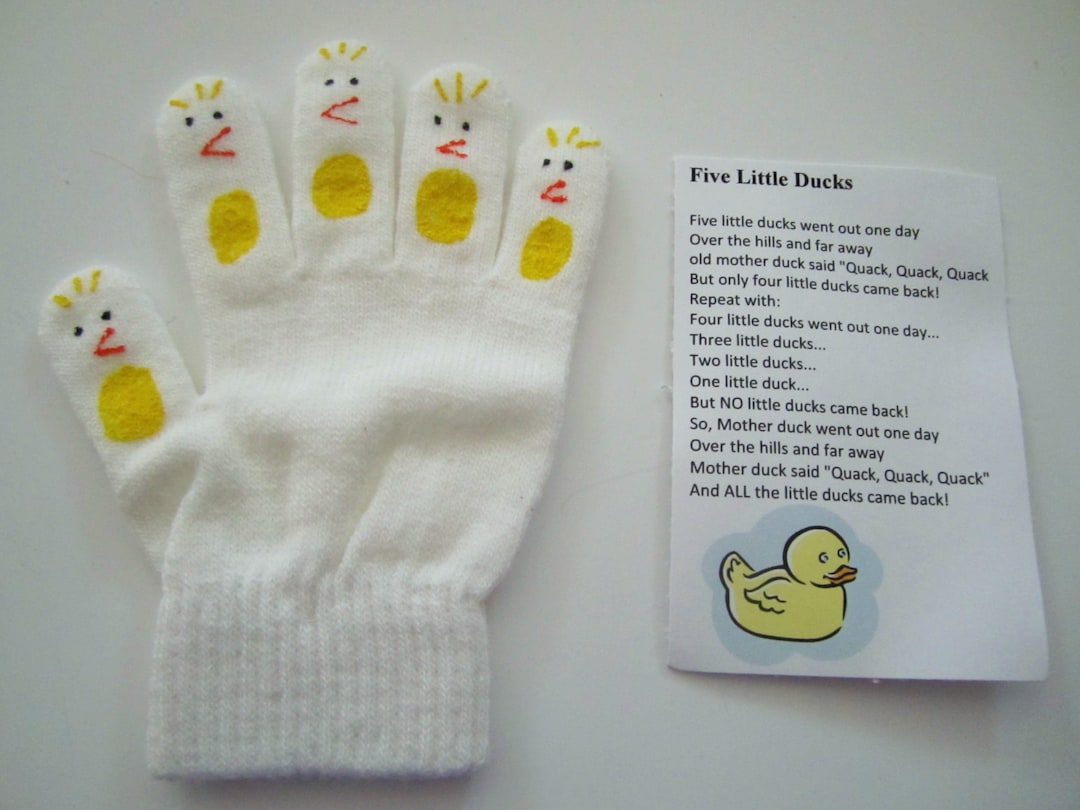 Five Little Ducks Hand Puppet, Teacher Gift, Pretend Play, Story ...