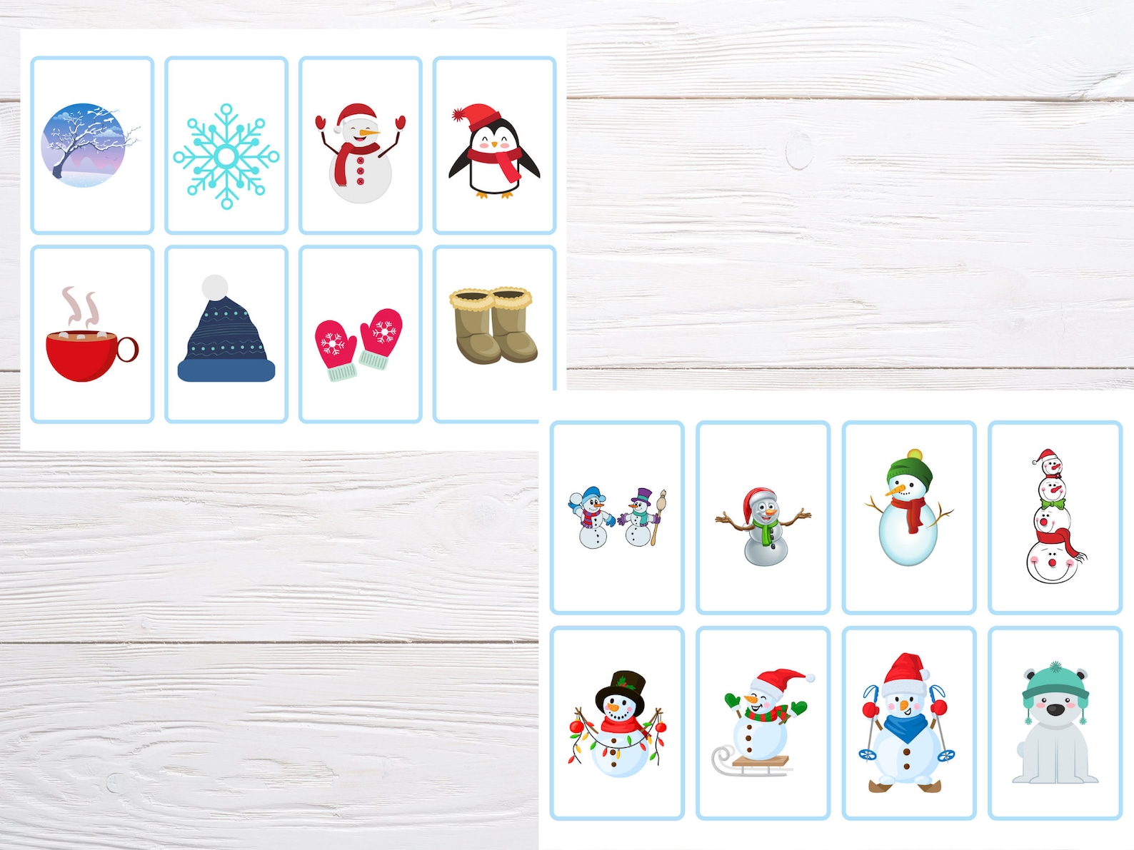 Winter Printable Memory Game Classroom Activity Preschool | Etsy
