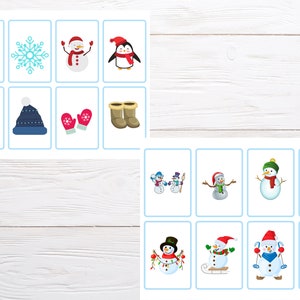 Winter Printable Memory Game, Classroom Activity, Preschool Game ...