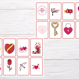 Valentine's Day Memory Game, Classroom Activity, Preschool Game - Etsy