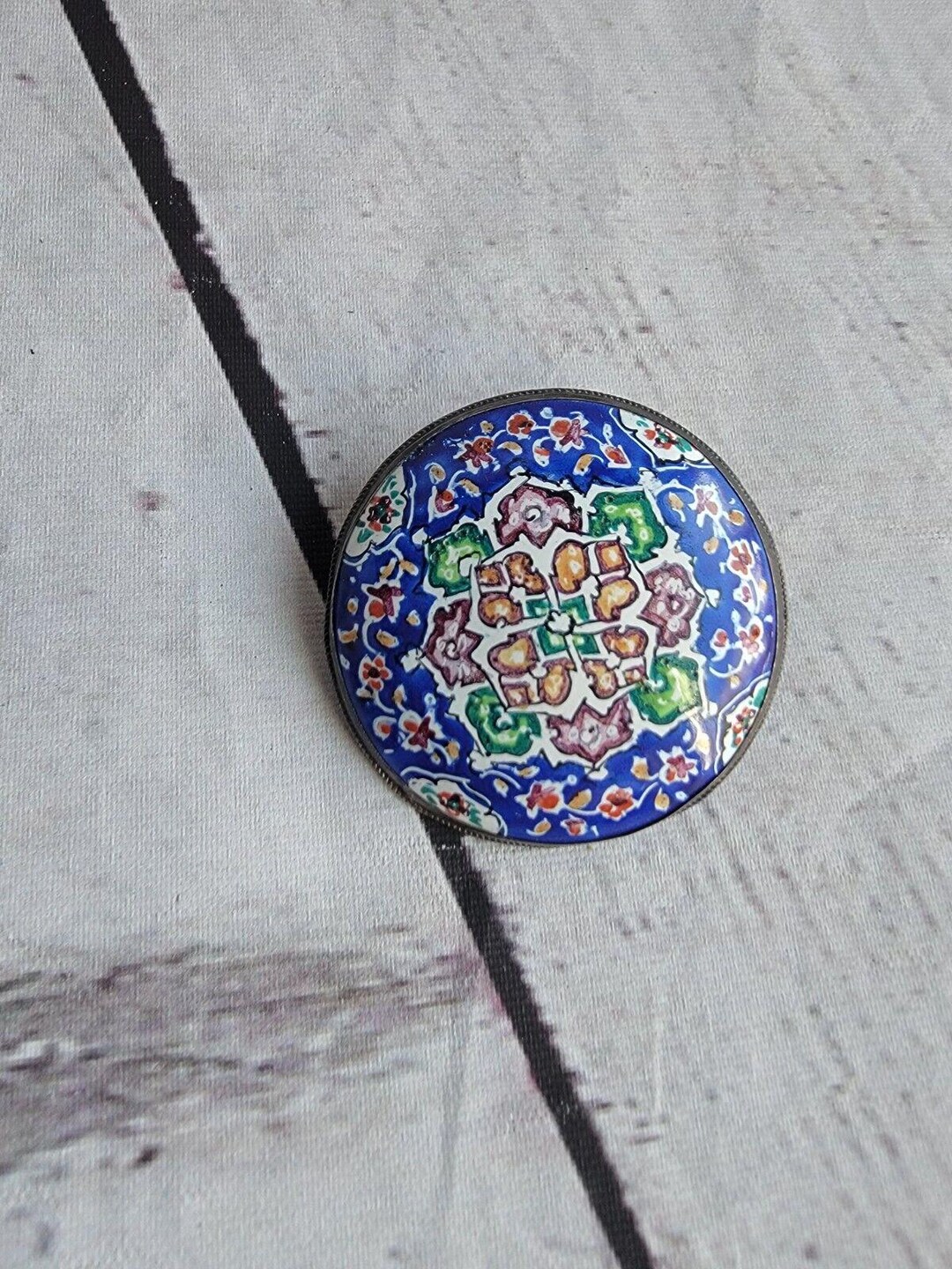 Vintage Cloisonne Colorful Floral Design Enamel Brooch Pin 1.5 Inch - Etsy