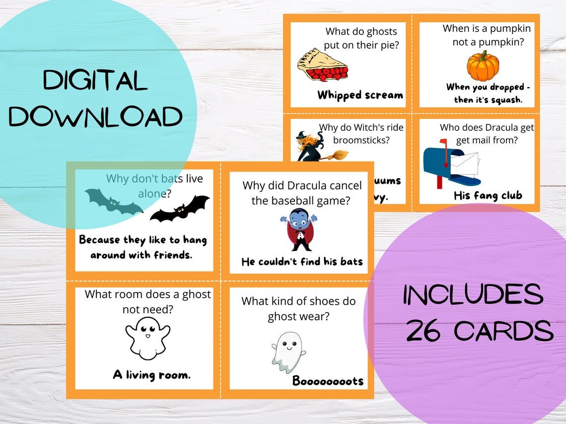 Halloween Lunch Box Jokes Printable Lunch Box Notes - Etsy