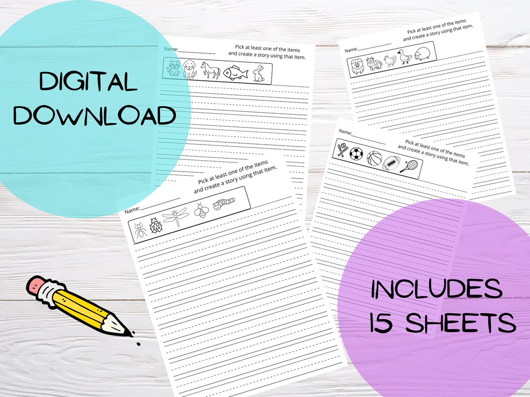 Story Starter Activity Sheets, Creative Writing Activity, Second Grade ...