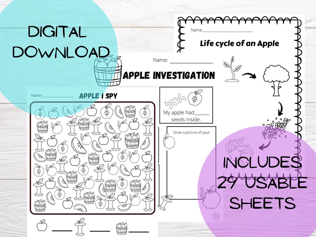 Apple Unit Pre-k, Apple Work Sheet, Math, Science Preschool ...