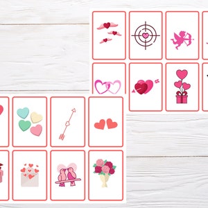 Valentine's Day Memory Game, Classroom Activity, Preschool Game - Etsy