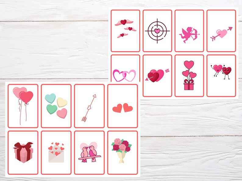 Valentine's Day Memory Game, Classroom Activity, Preschool Game - Etsy