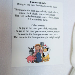 Farm hand puppet farm activity farm song poem activity | Etsy