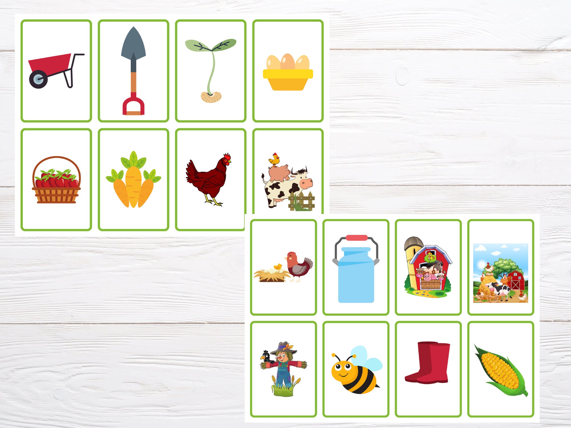 Digital Download Farm Memory Game Printable Game - Etsy