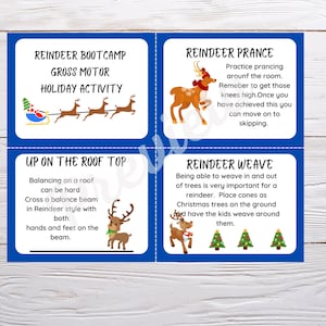 Christmas Reindeer Movement Activity, Gross Motor Activity, Holiday ...