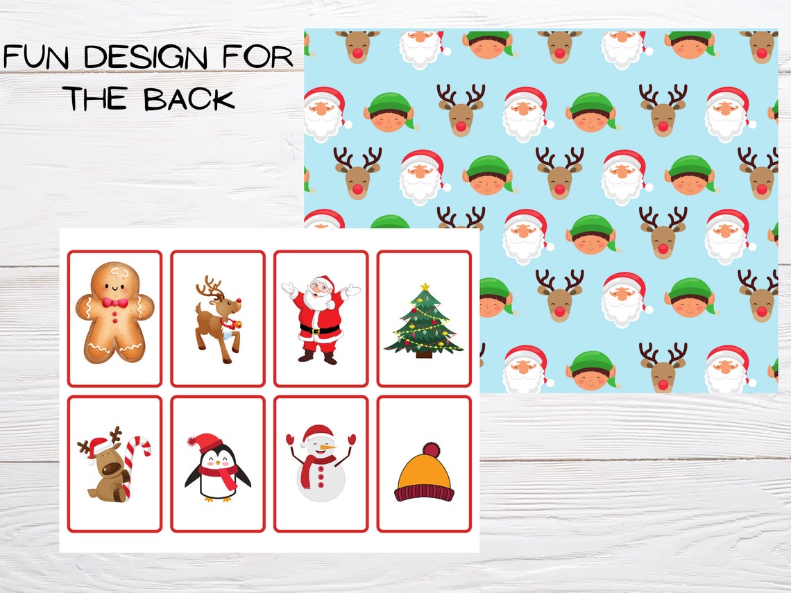 Christmas Memory Game Holiday Game Printable Game - Etsy