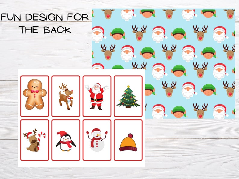 Christmas Memory Game Holiday Game Printable Game - Etsy