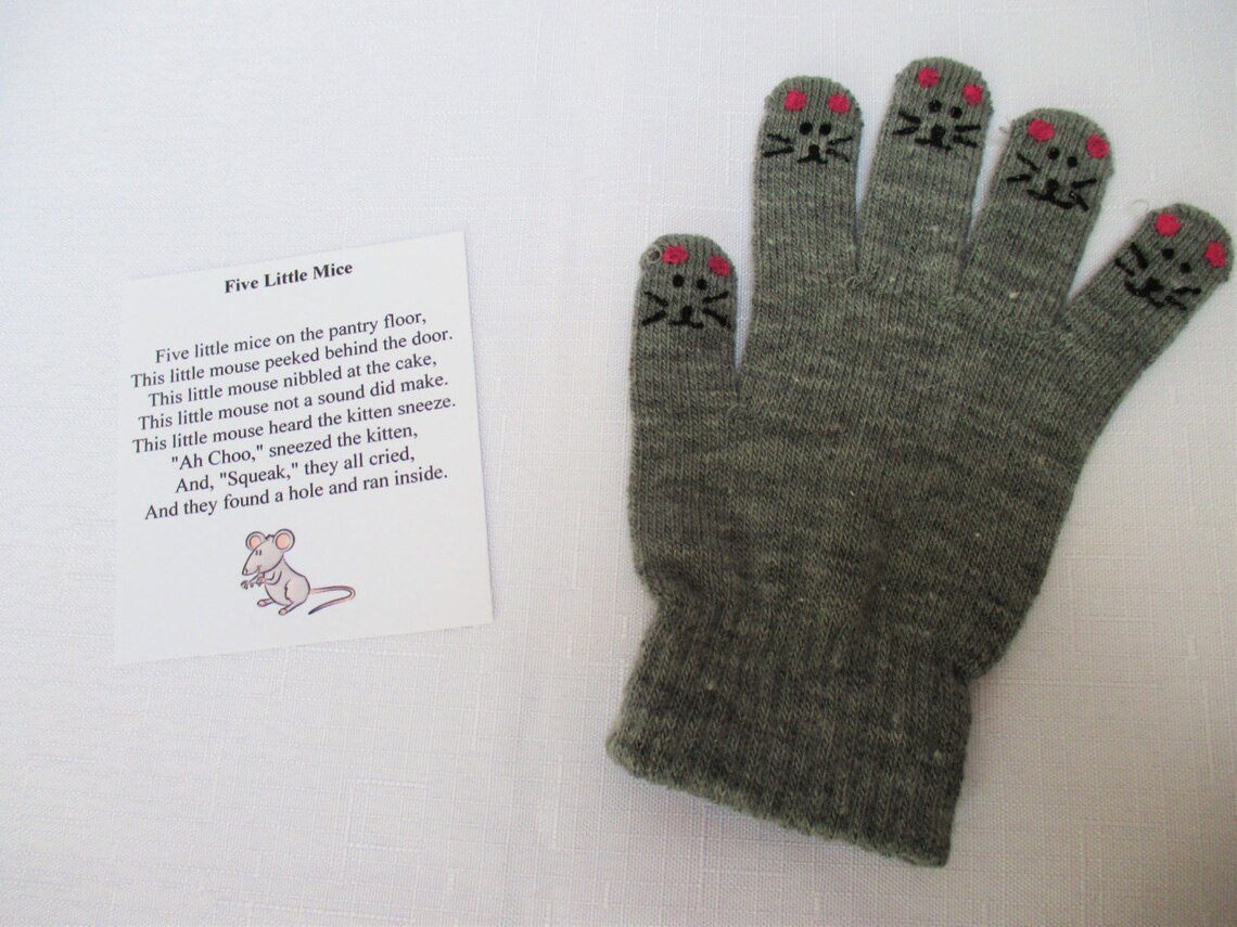 Mouse hand puppet finger play story telling activity | Etsy