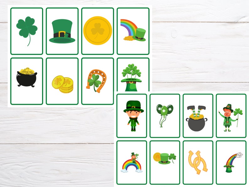 St. Ptrick's Day Memory Game Printable Digital Download | Etsy