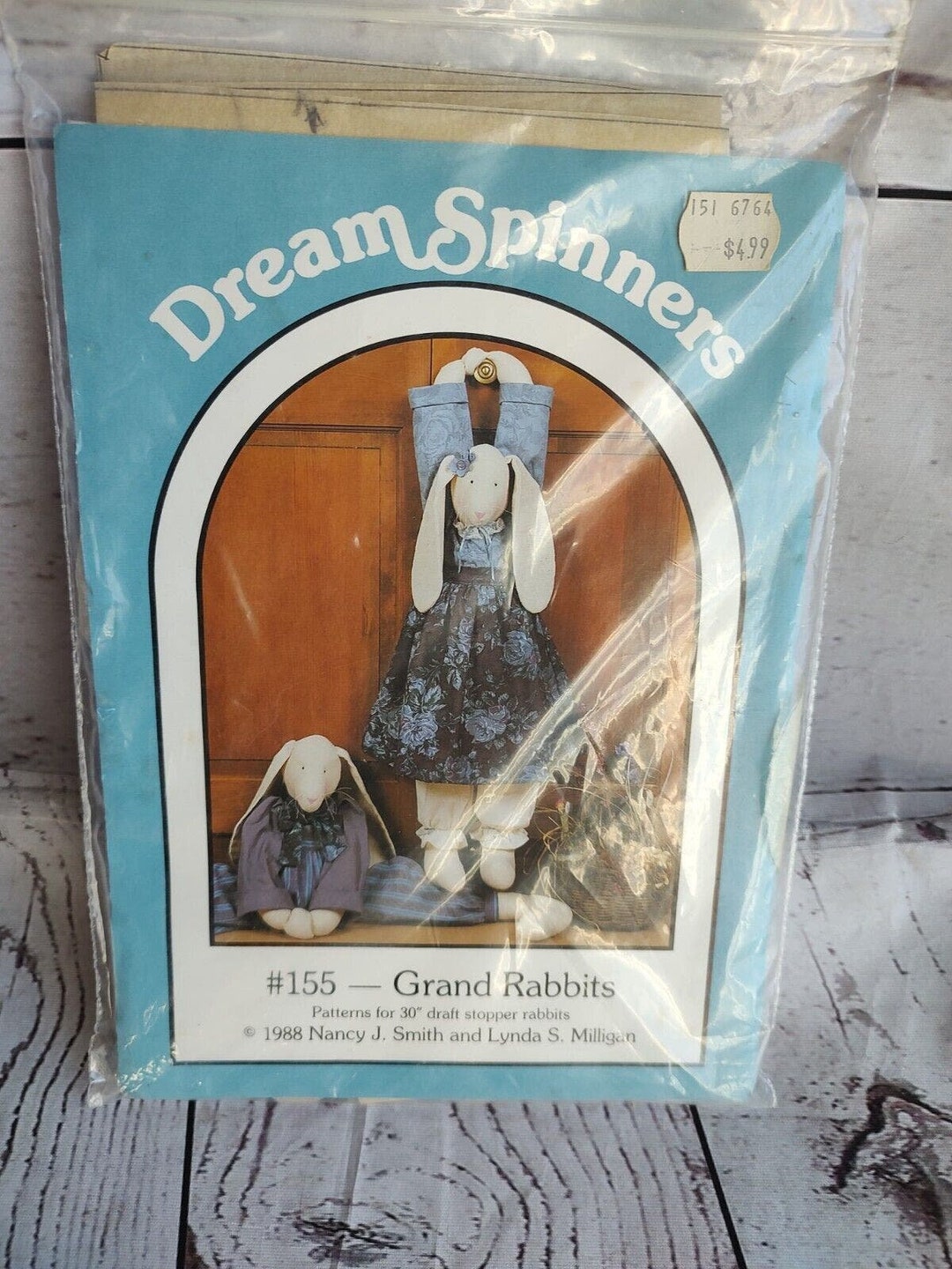 Vintage Dream Spinners Sewing Pattern Grand Rabbits 30" Draft Stoppers ...