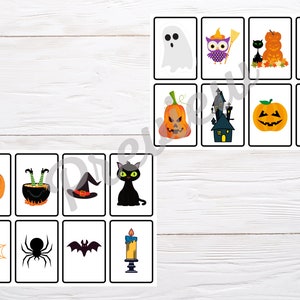 Halloween Memory Game Printable, Halloween Party, Halloween Game - Etsy
