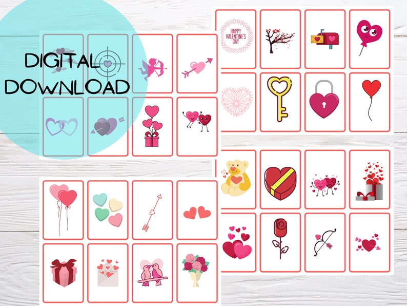 Valentine's Day Memory Game Classroom Activity Preschool - Etsy