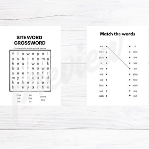 Sight Word Activity Printable Sheets Practice Sheets, Word Search ...