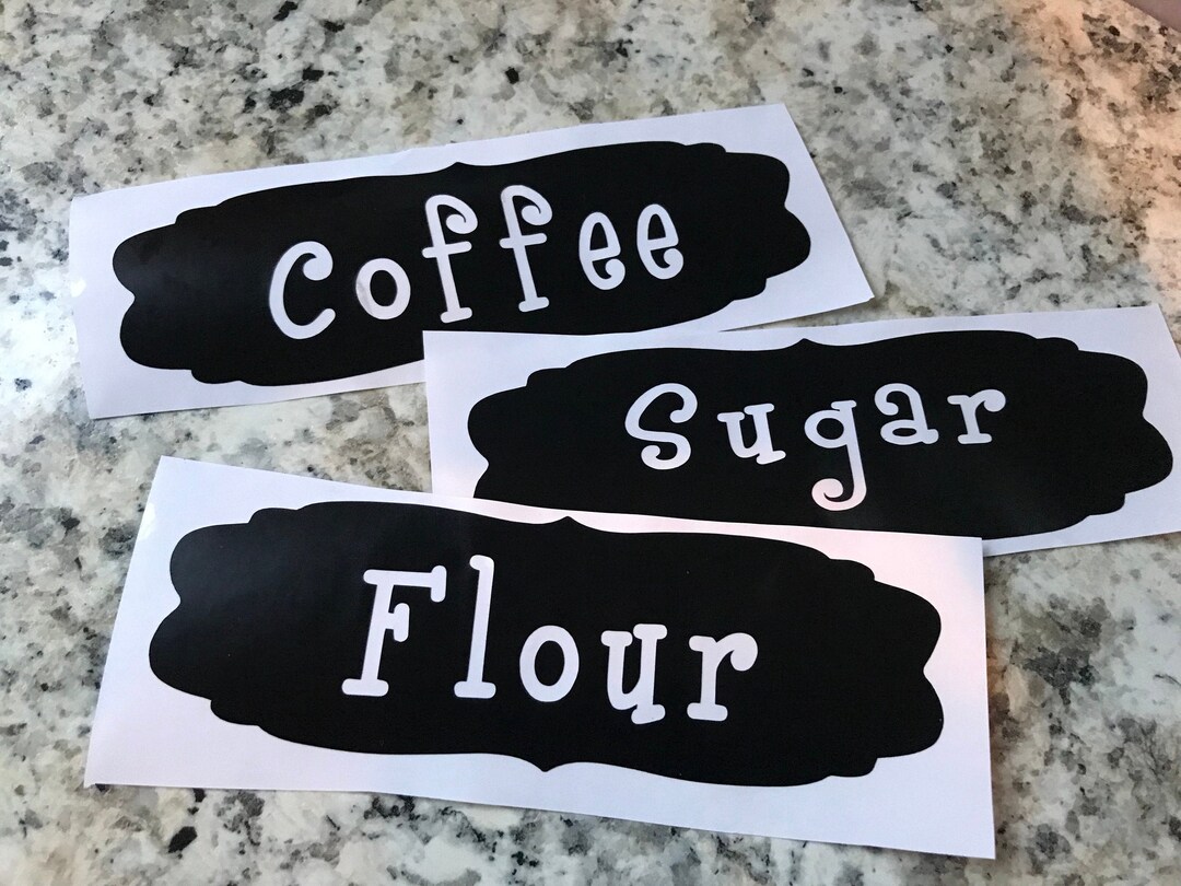 Black Pantry Labels - Etsy