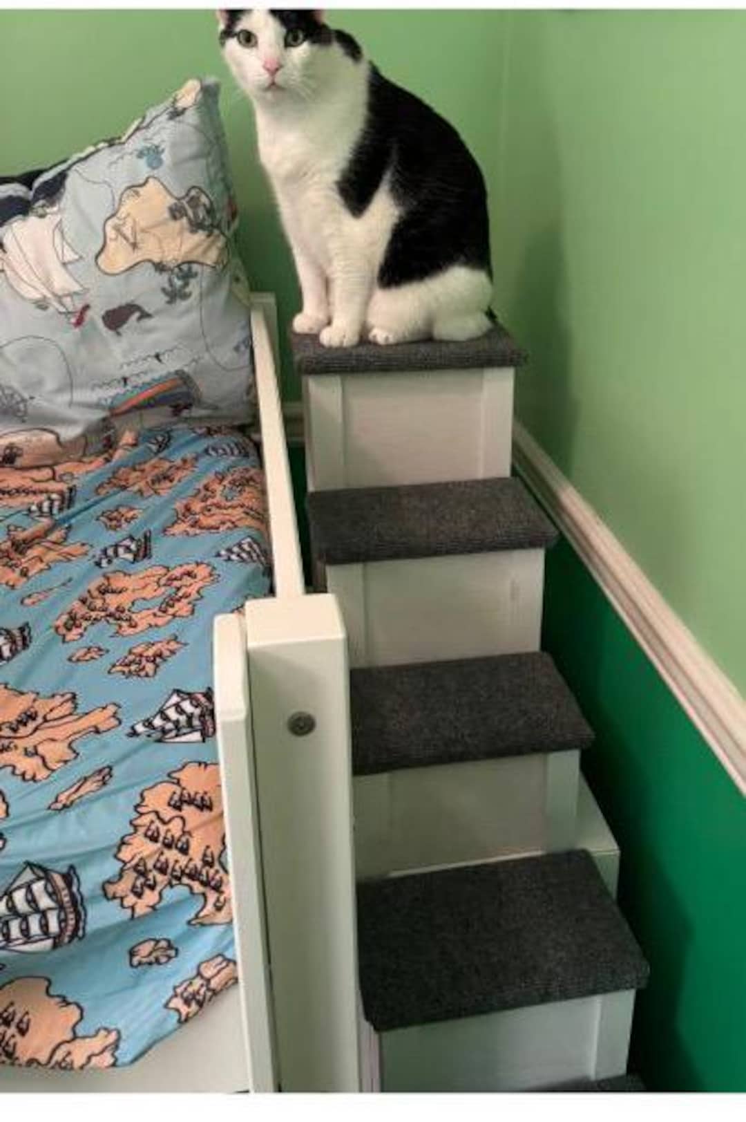 Pet Steps 28” Tall X 28 “ Deep X 10” Wide 5 Step Cat Step Fully ...