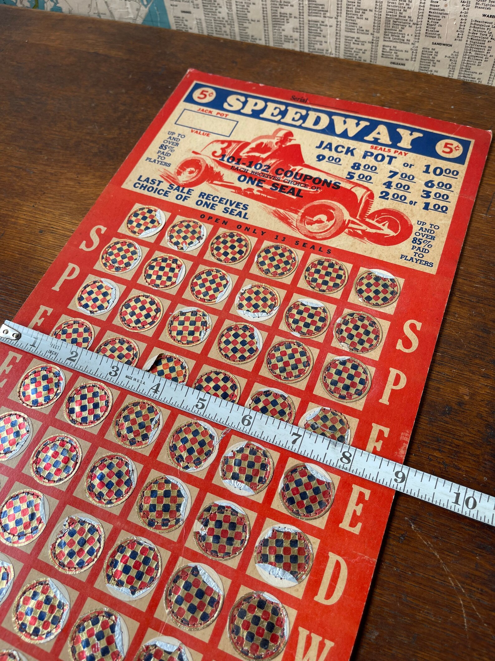 Rare Gas and Oil Speedster Speedway Jackpot Cardboard Sign | Etsy
