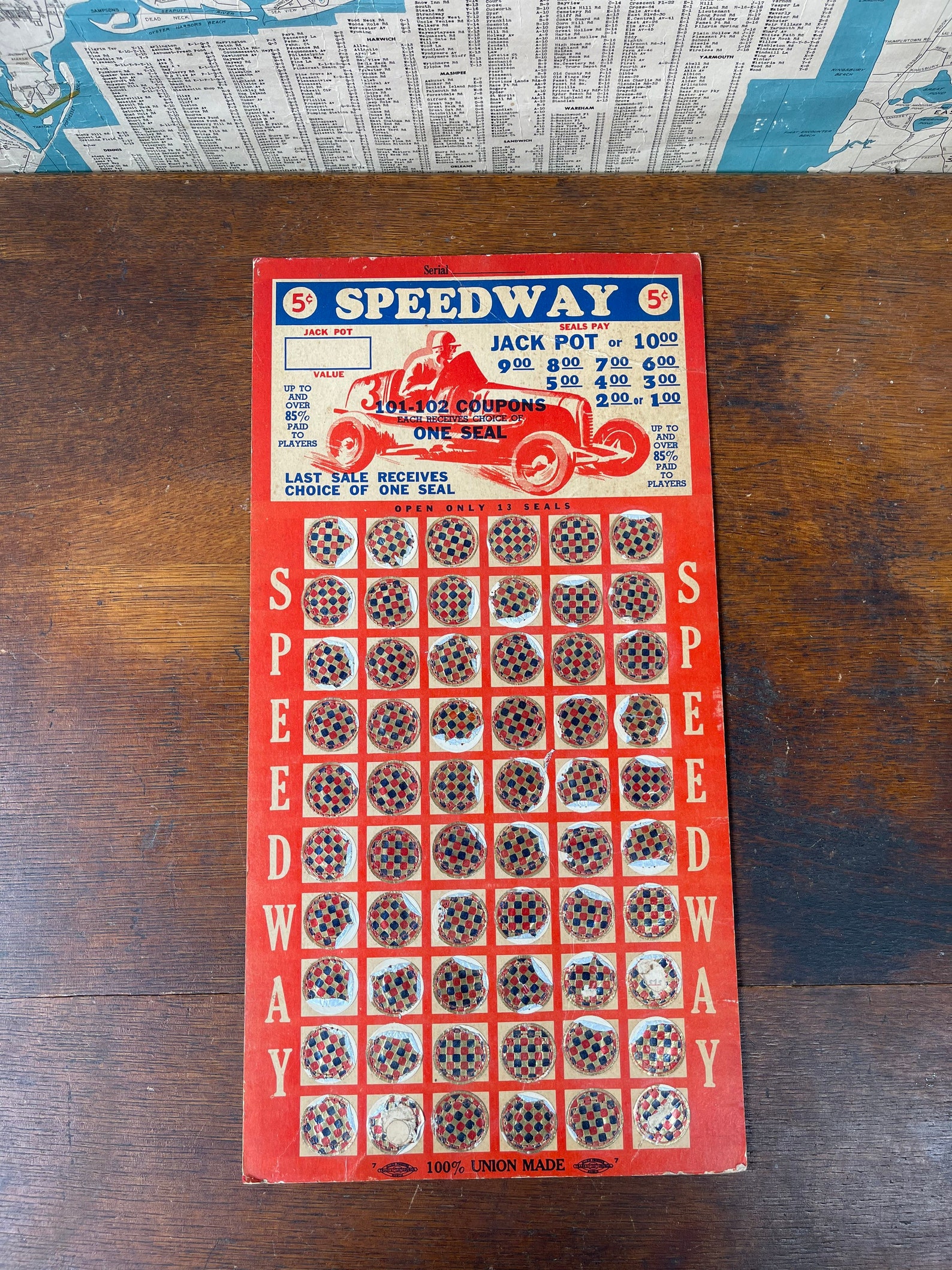 Rare Gas and Oil Speedster Speedway Jackpot Cardboard Sign | Etsy