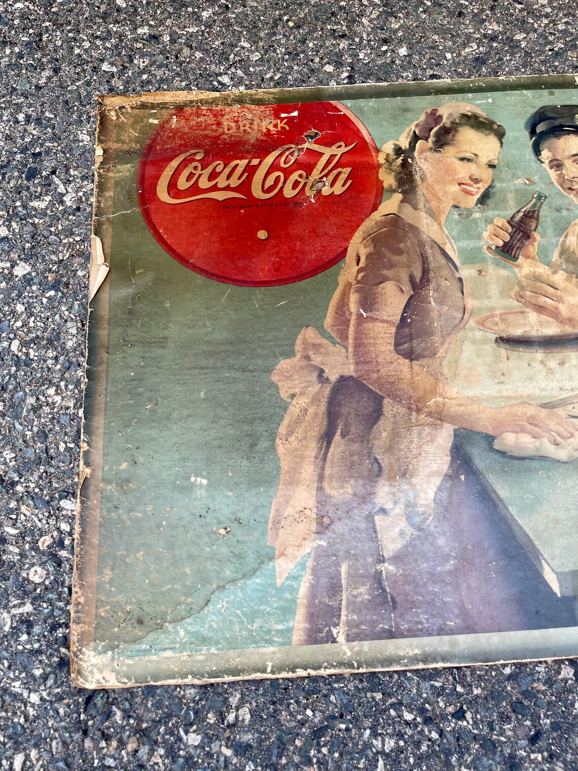 Rare 1942 Coca Cola Cardboard Advertising Country Store Sign - Etsy