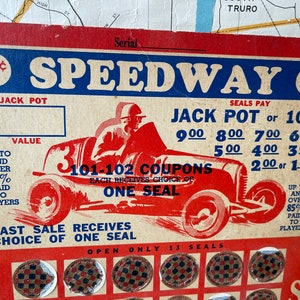 Rare Gas and Oil Speedster Speedway Jackpot Cardboard Sign | Etsy
