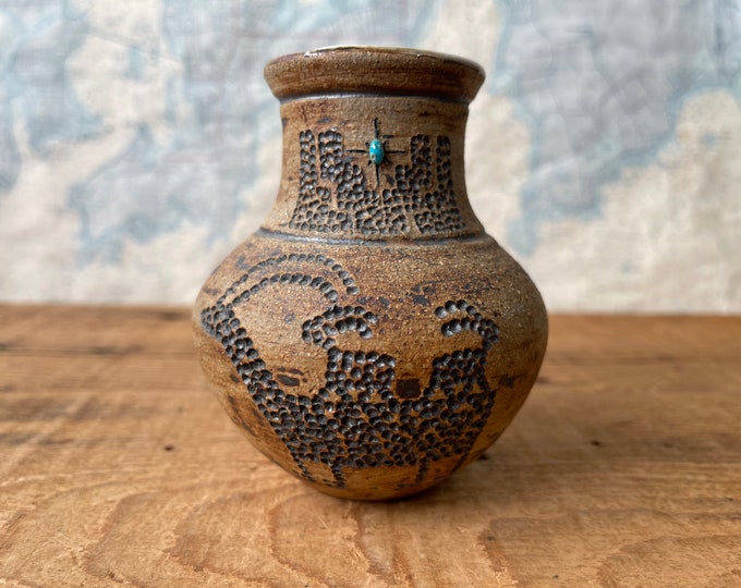 Vintage Southwestern Studio Pottery Vase, Andrea Winters Moab Utah ...