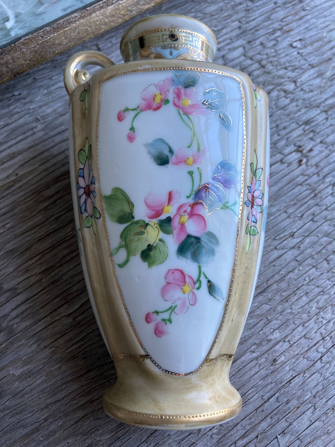 ANTIQUE NIPPON PORCELAIN Vase, Gorgeous Hand Painted Imperial Nippon ...