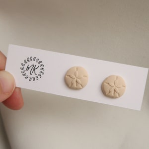 Clay Sand Dollar Earrings Sanddollar Clay Earrings Beach Earrings ...