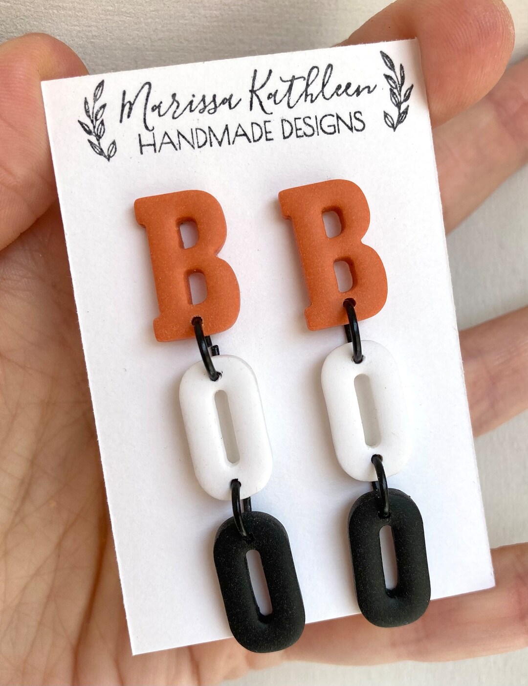 Boo Earrings Clay Earrings for Halloween Clay Earrings Boo Clay ...