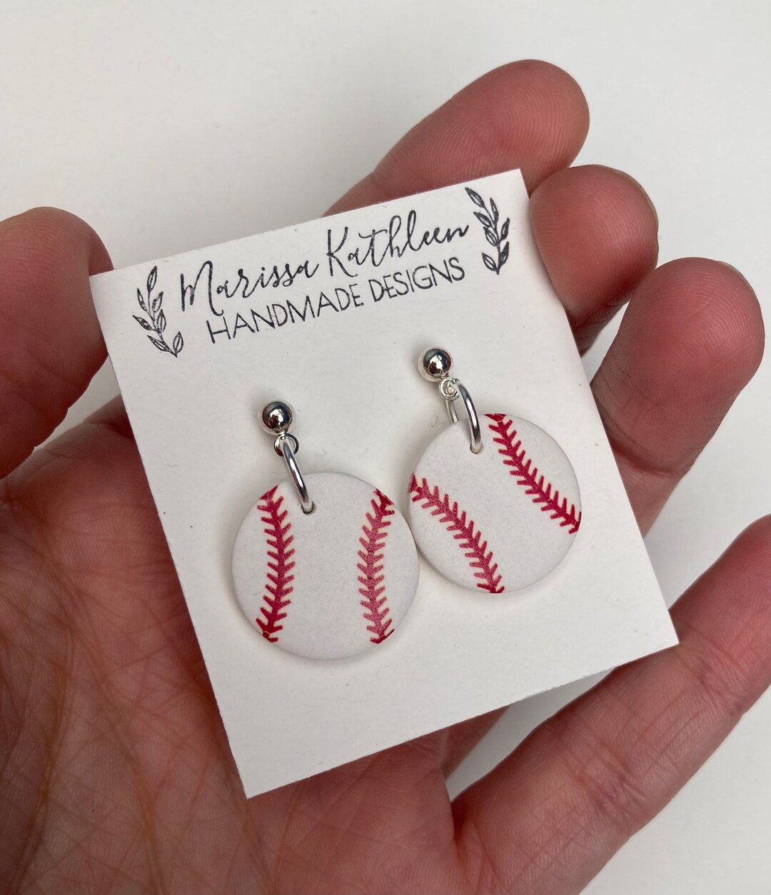 Clay Baseball Earrings Baseball Dangle Earrings Clay Sports Earring ...
