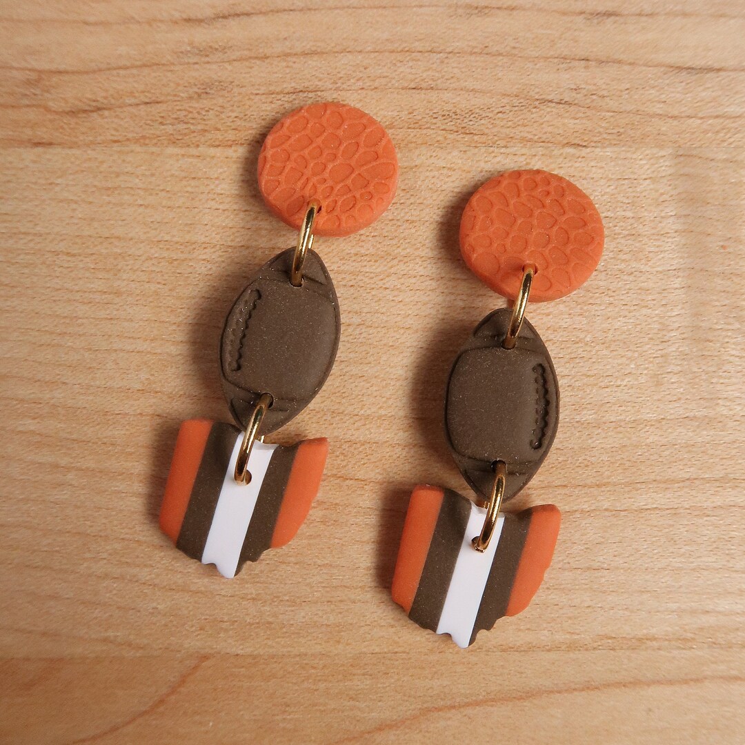 Cleveland Brown Earring Dawg Pound Cleveland Earrings Cleveland Brown ...