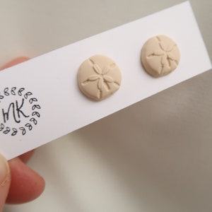 Clay Sand Dollar Earrings Sanddollar Clay Earrings Beach Earrings ...