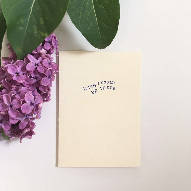 WISH I COULD BE There Letterpress Card - Etsy
