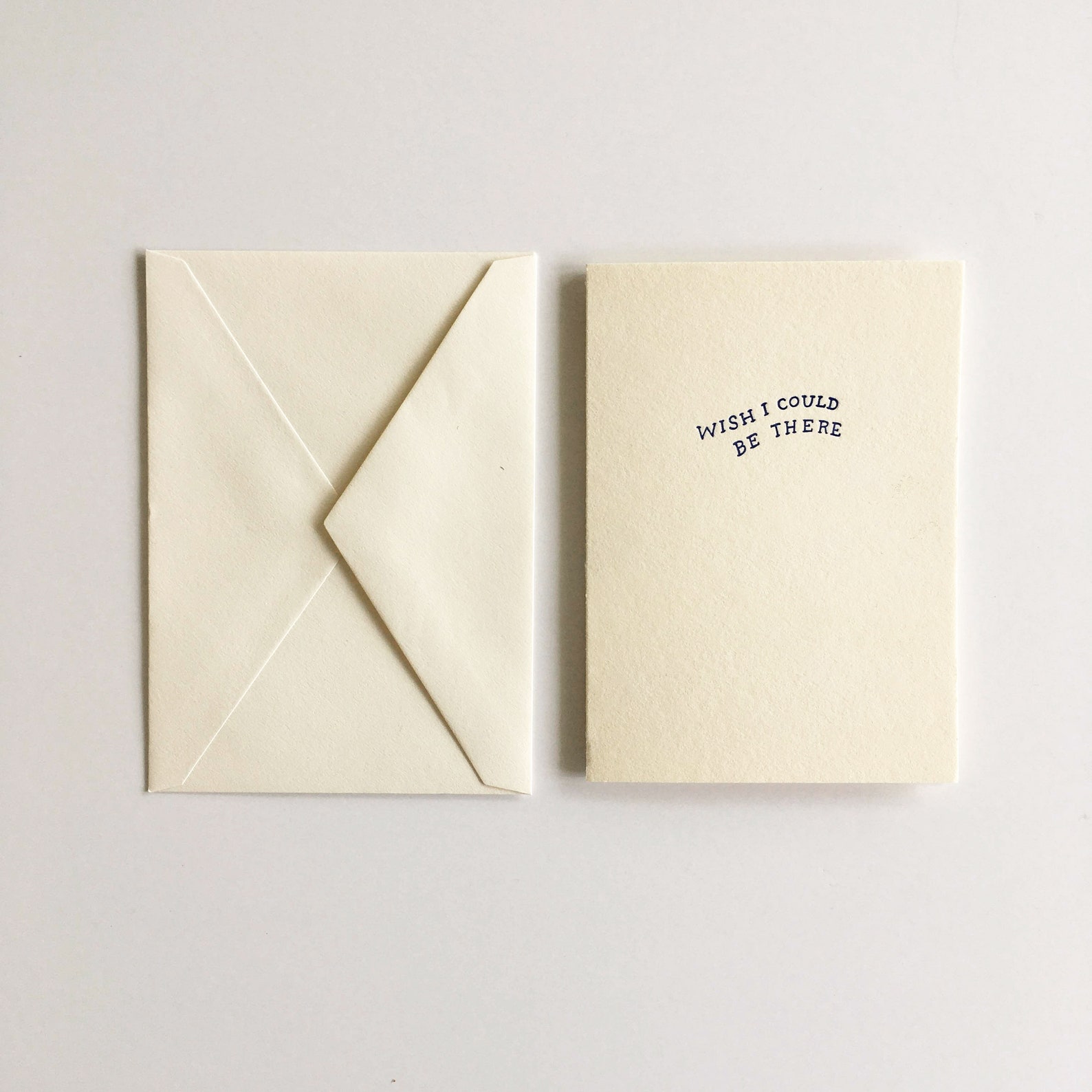 WISH I COULD BE There Letterpress Card - Etsy