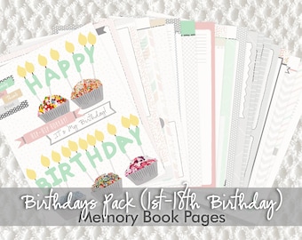 Printable Memory Book Pages Toddler Through 5th Year Memory - Etsy