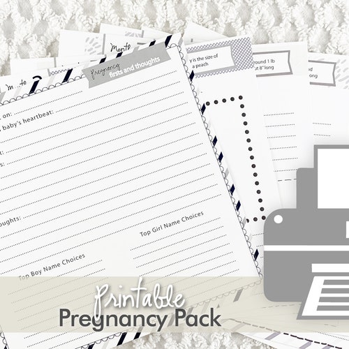 Printable Baby Memory Book Pages Black & White Instant - Etsy
