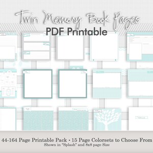 Printable Memory Book Pages Twins Memory Pages - Etsy