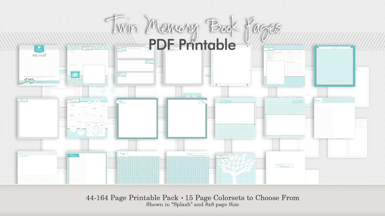Printable Memory Book Pages Twins Memory Pages - Etsy