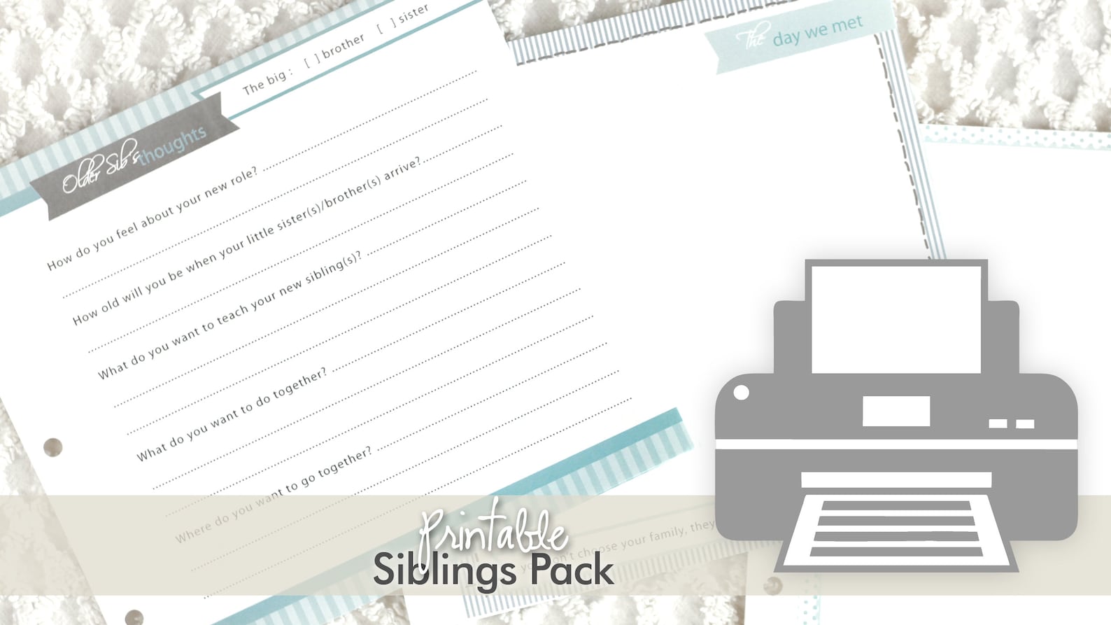Printable Memory Book Page Siblings Memory Book Pack | Etsy