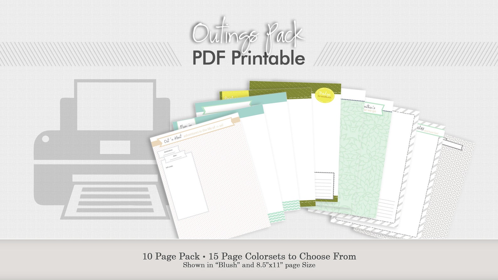 Printable Memory Book Pages Outings Pack - Etsy