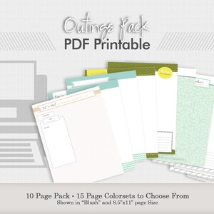 Printable Memory Book Pages - Outings Pack - Etsy